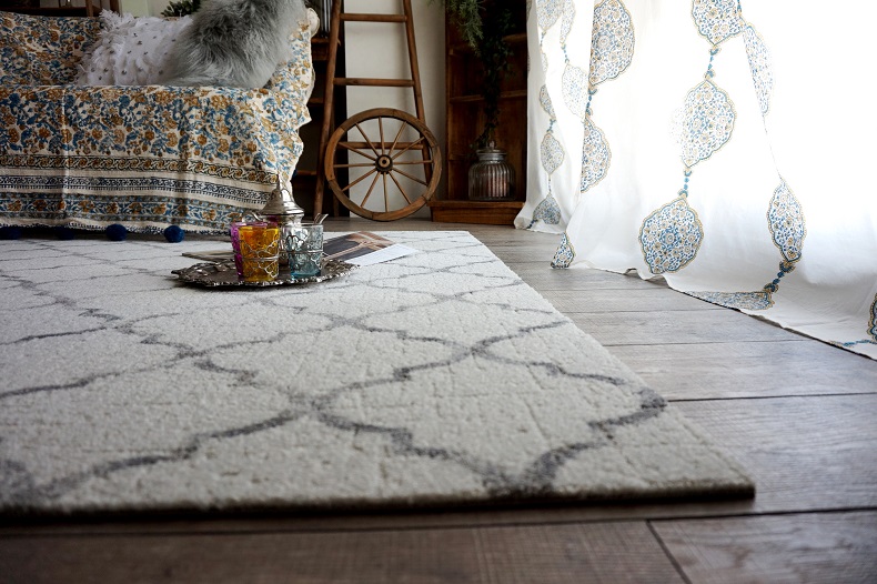 【JOINT RUGS-ジョイントラグス-】おしゃれなデザインのユニットラグ50cm角x6枚入り＜SAHEL サヘル＞