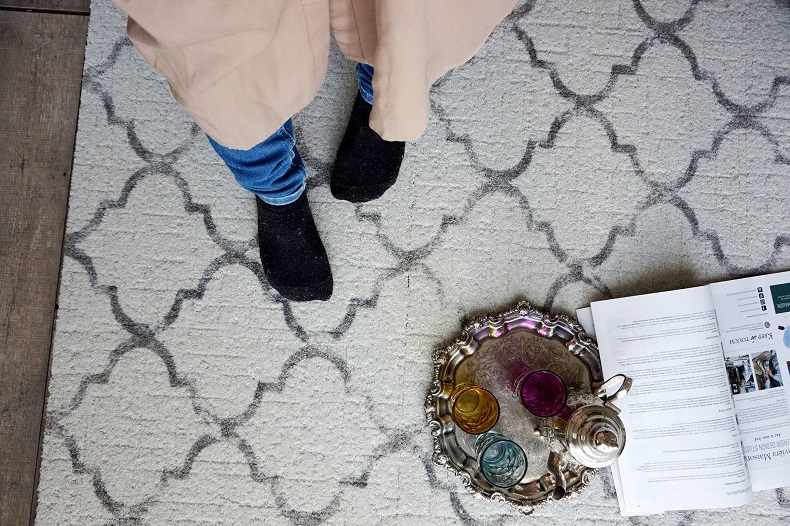 【JOINT RUGS-ジョイントラグス-】おしゃれなデザインのユニットラグ50cm角x6枚入り＜SAHEL サヘル＞