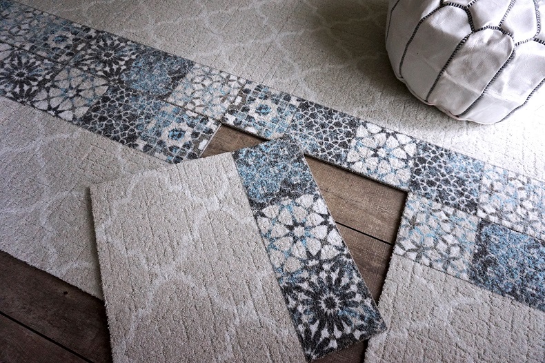 【JOINT RUGS-ジョイントラグス-】おしゃれなデザインのユニットラグ50cm角x6枚入り＜RIADH リヤド＞